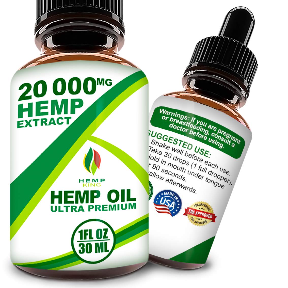 Hemp Oil Extract – 20000mg of Organic Hemp Extract – Grown & Made in ...