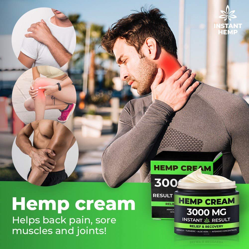 Organic Hemp Relief Cream – 3000 Mg – Made in USA – Natural Hemp ...