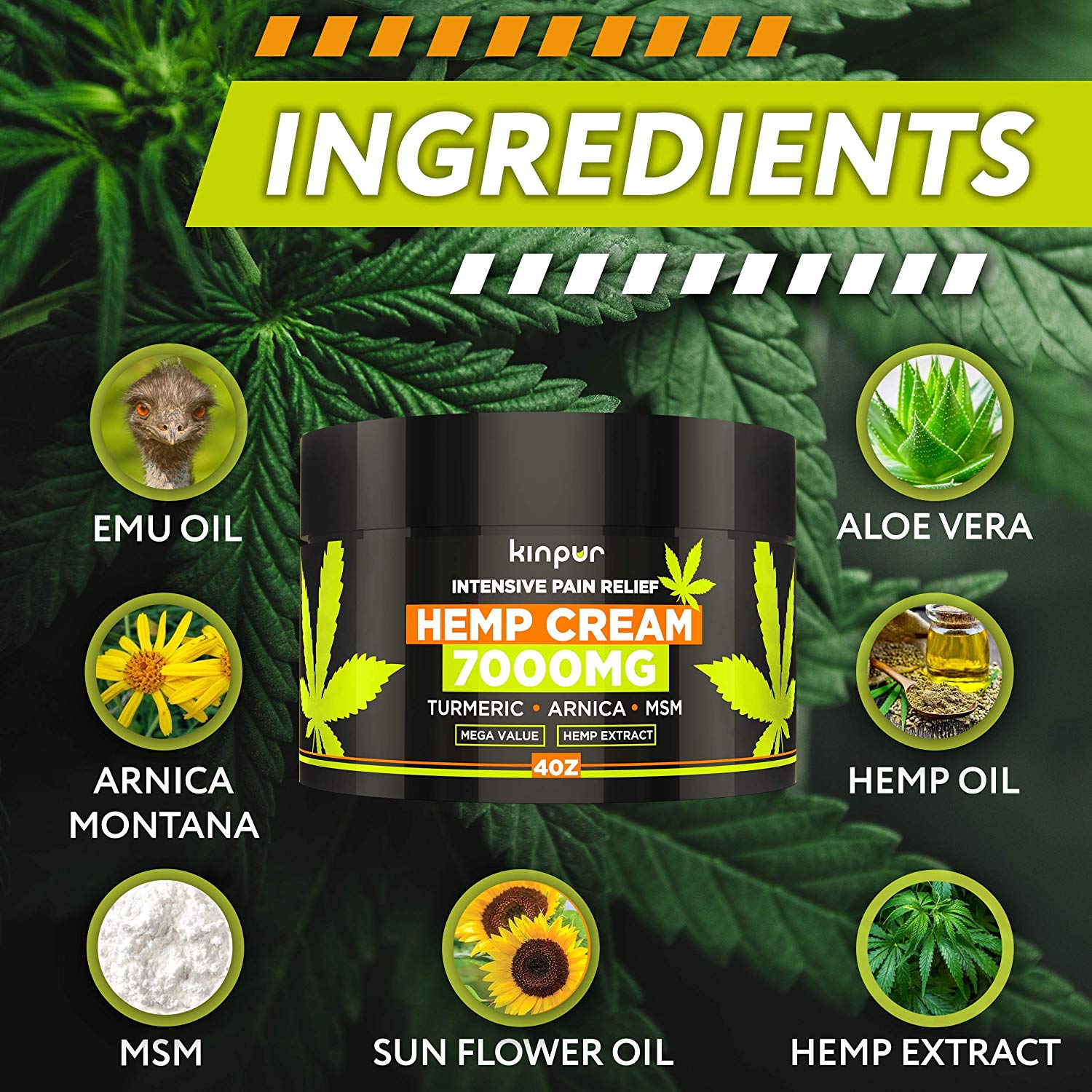 Organic Hemp Relief Cream – 7000 Mg – Made in USA – Natural Hemp ...